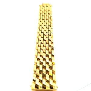 Vintage 18K Yellow Gold Solid 7 Row Link Wide Bracelet Size 7.5 - Etsy