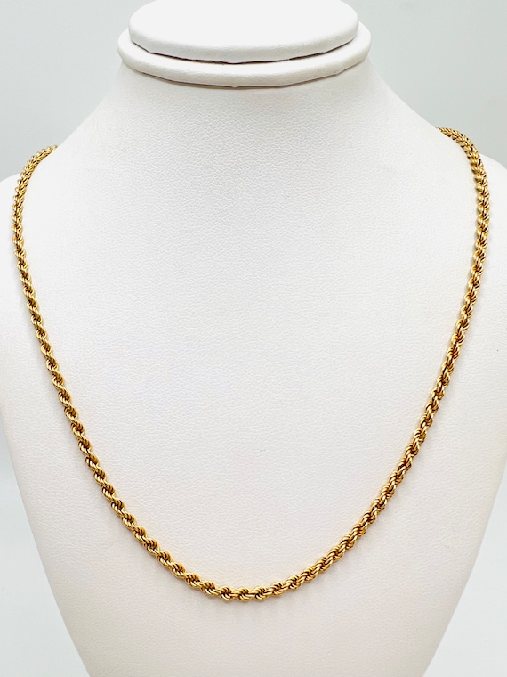 14K Yellow Gold Rope Chain 20 inches - Gem