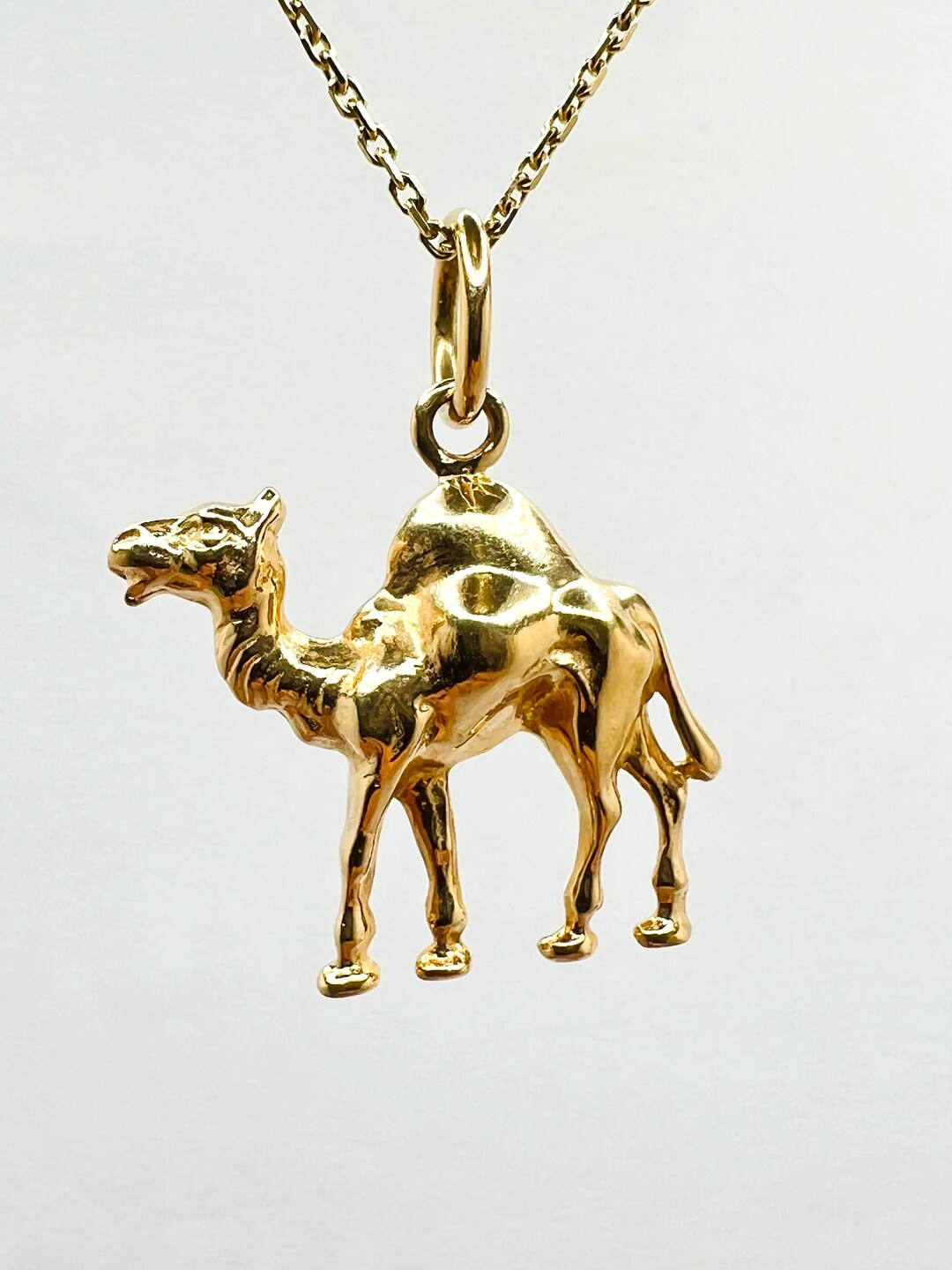 Vintage 14K Yellow Gold Camel Charm Pendant - Etsy