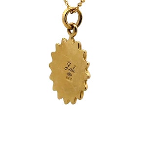 Vintage 18K Yellow Gold Sun Charm Pendant - Etsy