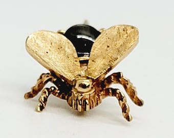 14k Gold Bee Pin - Etsy