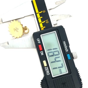 Vintage 18K Yellow Gold Sun Charm Pendant - Etsy