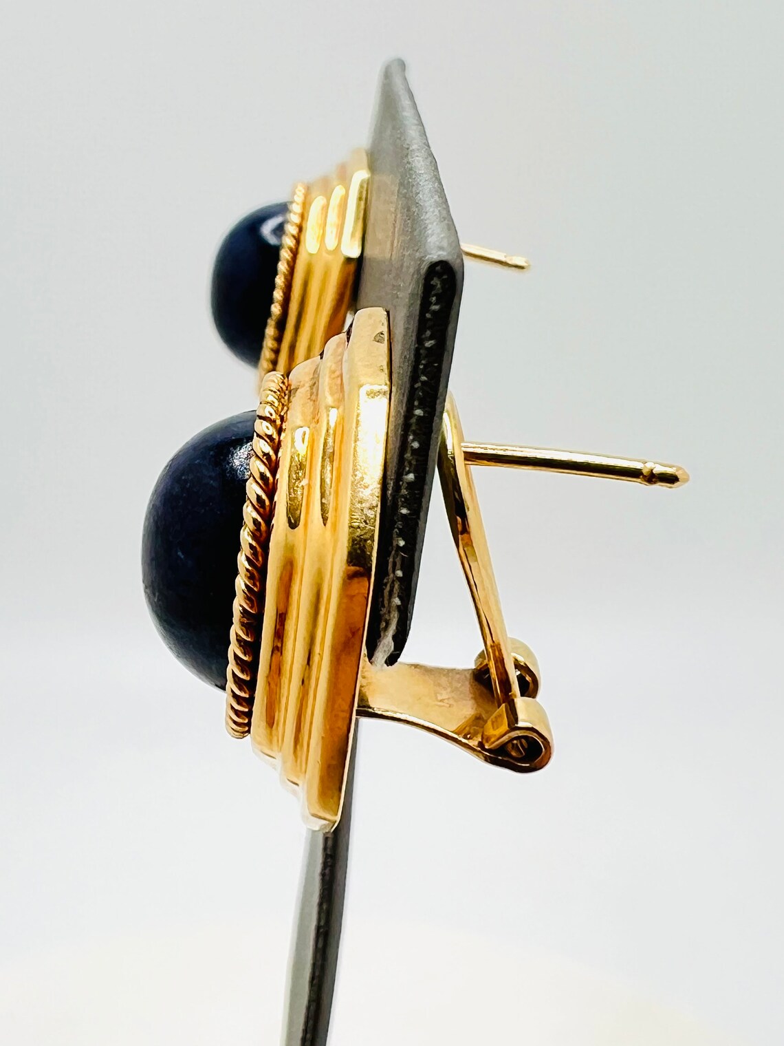 Vintage 14K Yellow Gold Rectangle Classic Clip on Earrings - Etsy