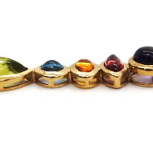 Handmade 10K Yellow Gold Multi Color Pendant - Etsy