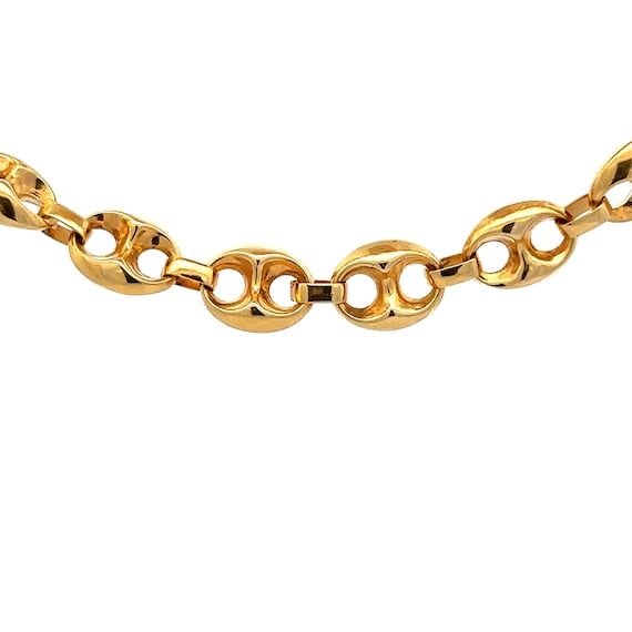 14K Solid Yellow Gold Puffed Gucci Style Chain Neckla… - Gem