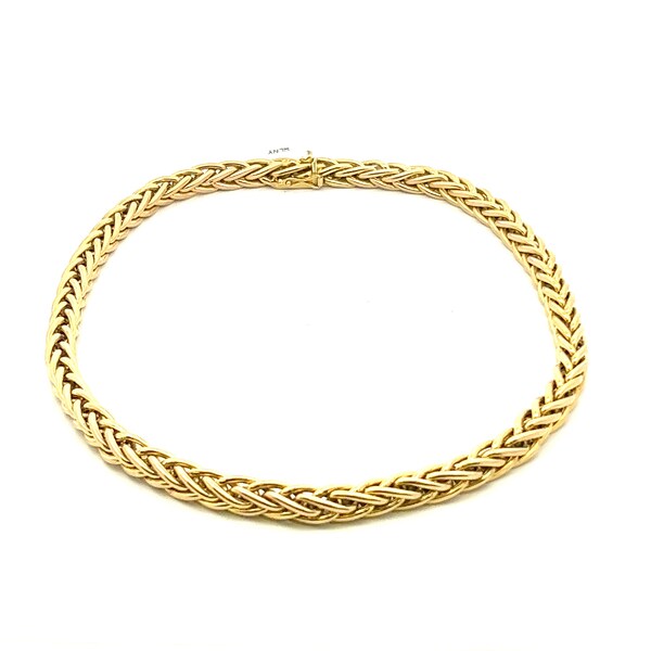 14k Gold Wheat Chain - Etsy