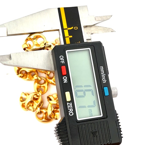 14K Solid Yellow Gold Puffed Gucci Style Chain Neckla… - Gem