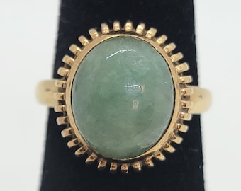 14k Jade Ring - Etsy