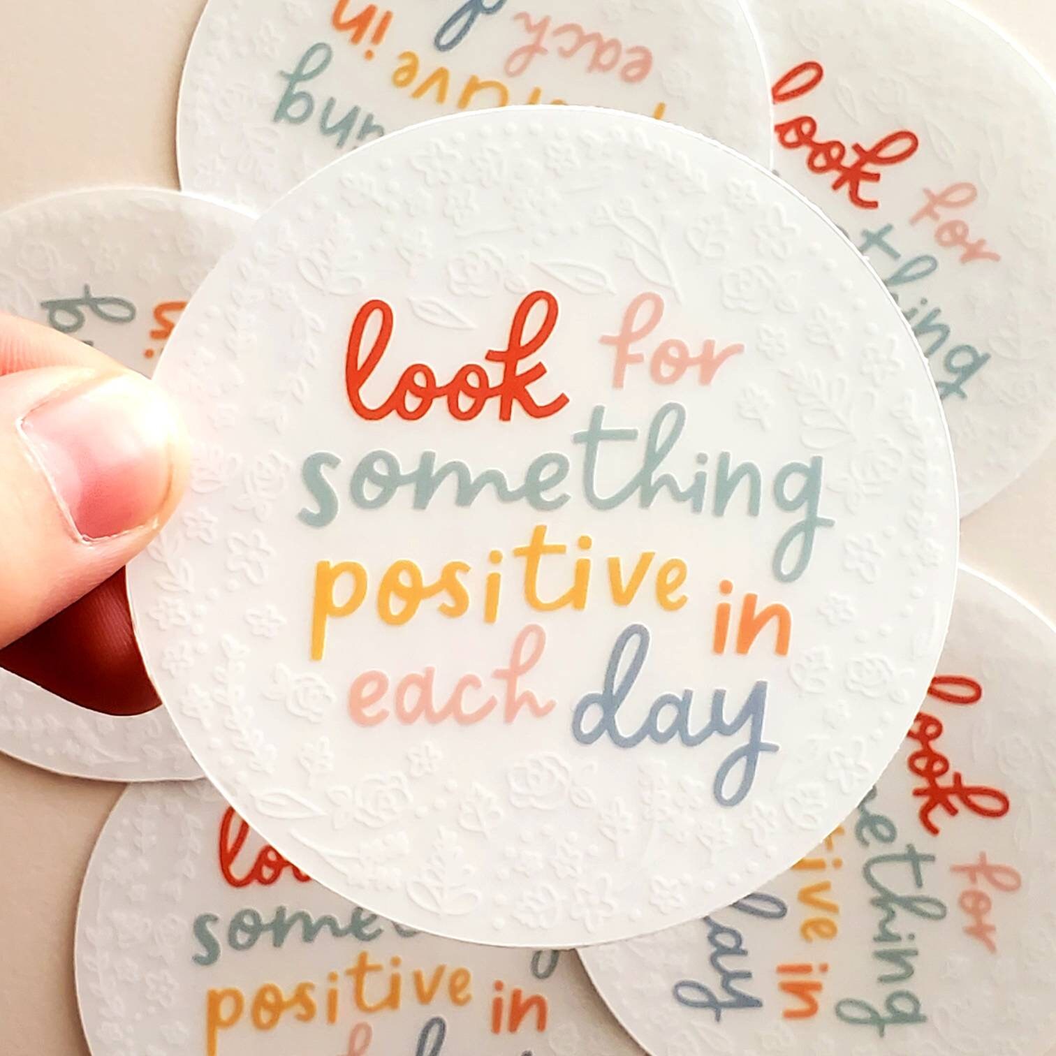 CLEAR Positive Sticker Mental Health Sticker Motivational - Etsy