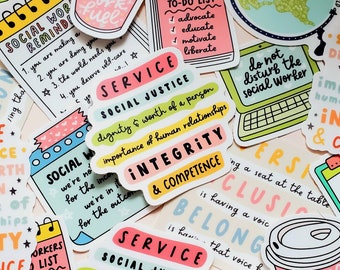 Social Work Sticker Pack Stickers Social Work Social - Etsy