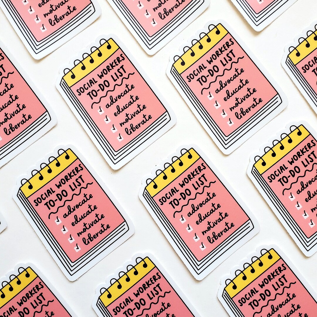 Social Work To-do List Sticker, Social Work Graduation Gift, MSW ...