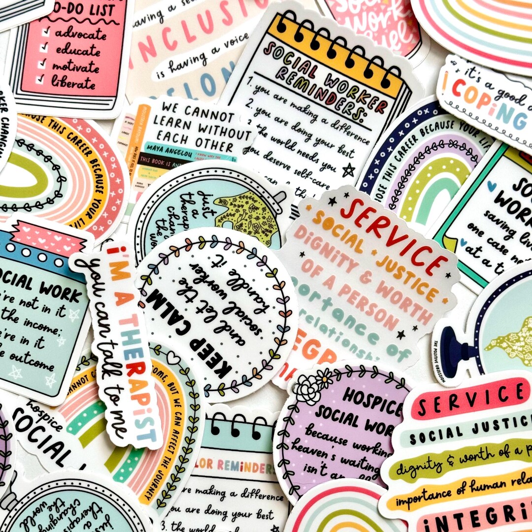 You Pick Social Work Sticker Bundle, LCSW Gift, Graduation Gift, Future ...
