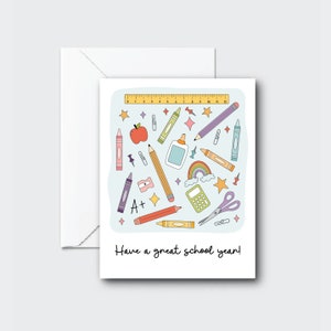 Have A Great School Year Teacher Card, Teacher Gift, Thank You Teacher ...