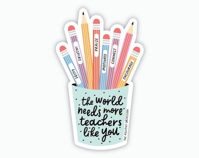 Teacher Appreciation Vinyl Sticker: 'world Needs More Teachers' - Etsy