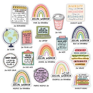 You Pick Social Work Sticker Bundle, LCSW Gift, Graduation Gift, Future ...