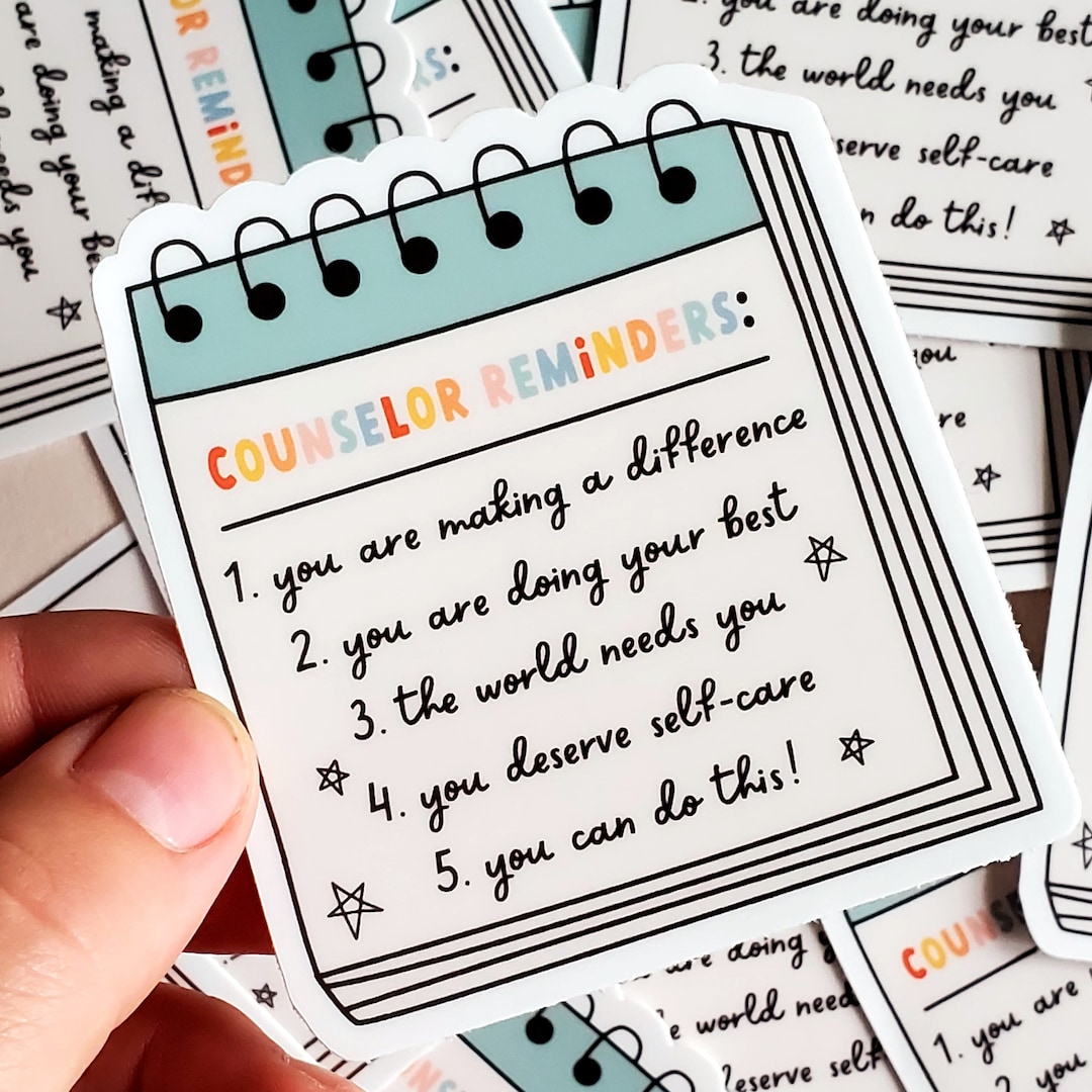 Counselor Reminders Sticker, Gift for Therapist, Counselor Gift, Social ...