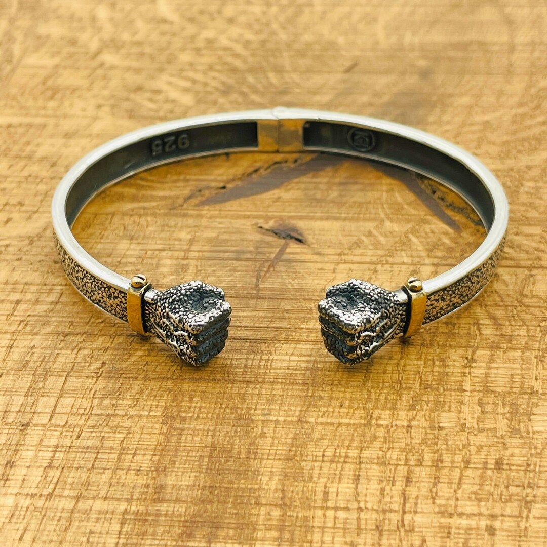 Men Adjustable Bracelet Cuff Men Bracelet Punch Figure - Etsy