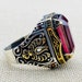 Mens Red Ruby Stone Silver Ring, Handmade Jewelry Ring, Turkish Ring Man, 925 Sterling Silver ...