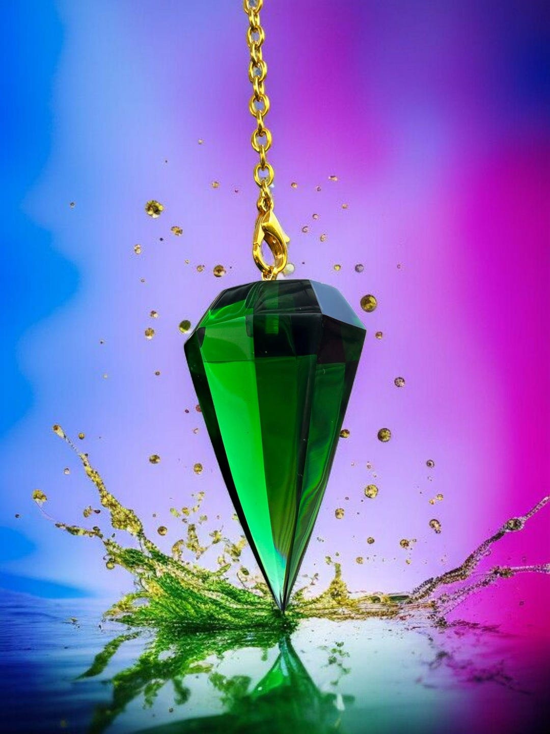Andara Crystal Emerald Green Pendulum | Archangel Raphael | Akashic Record Healing Code | Energy ...
