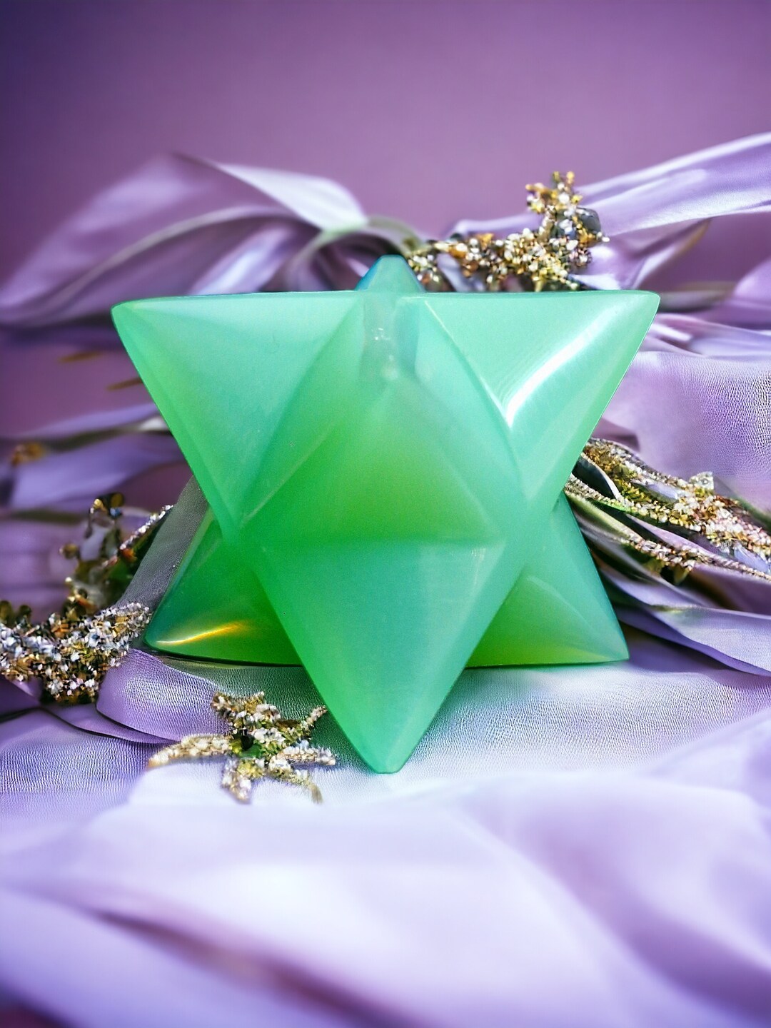 Andara Crystal Merkaba Opaque Green MERKABA CONSCIOUSNESS Divine Star ...