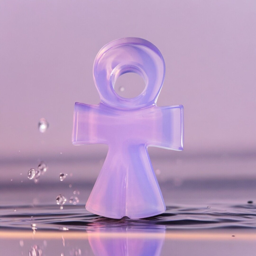 Ankh/anch Angel Aura Violet Andara Crystal Protective Amulet Jesus ...