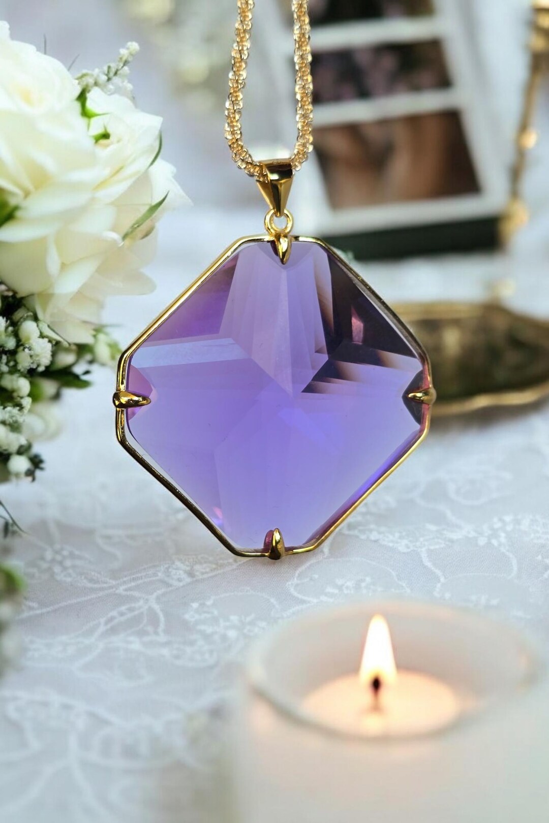 Andara Crystal Pendant Lilac Magic Stone-rar Rarity - Etsy