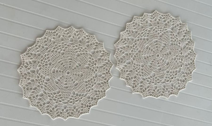 Two Antique White 10 Inch Doilies Small Doilies cotton - Etsy