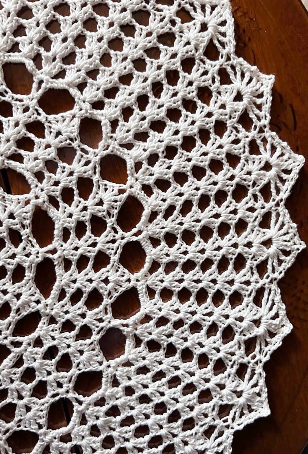 White Round Crochet Doily Round Crochet Doily Shabby Chic Handmade ...
