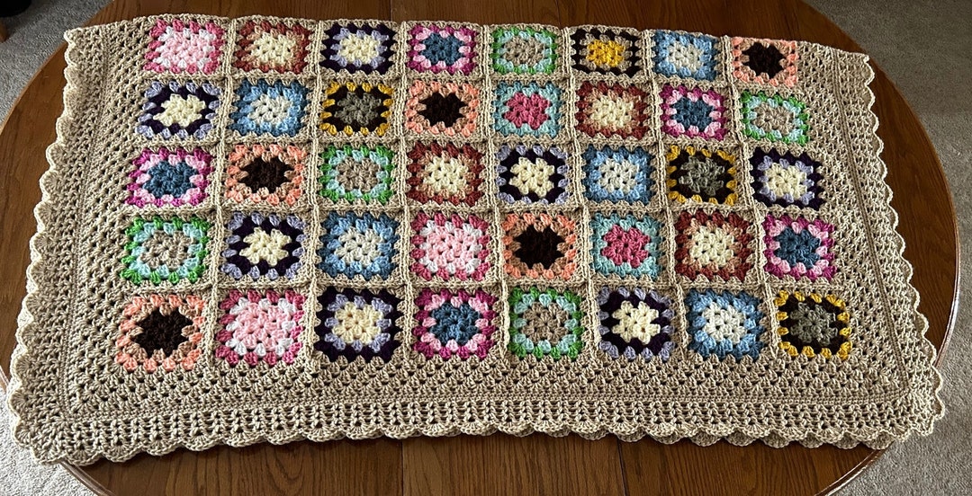Multi Color Afghan, Bedding, Blankets, Throws, Handmade Handcrafted ...