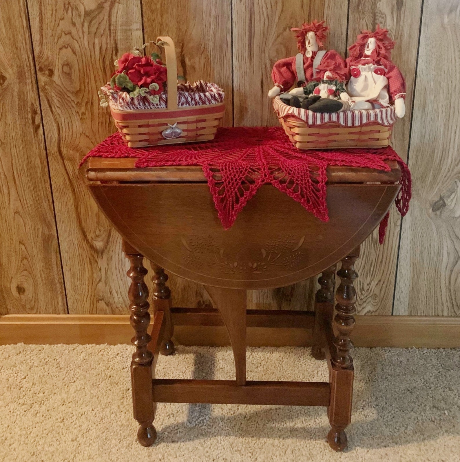 Red Oblong Doily Red Pineapple Doily Linens Dollies Shabby - Etsy