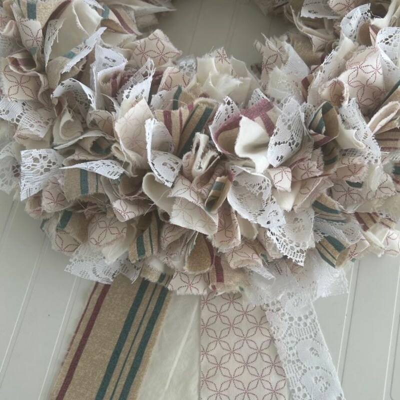Rag Wreath - Etsy