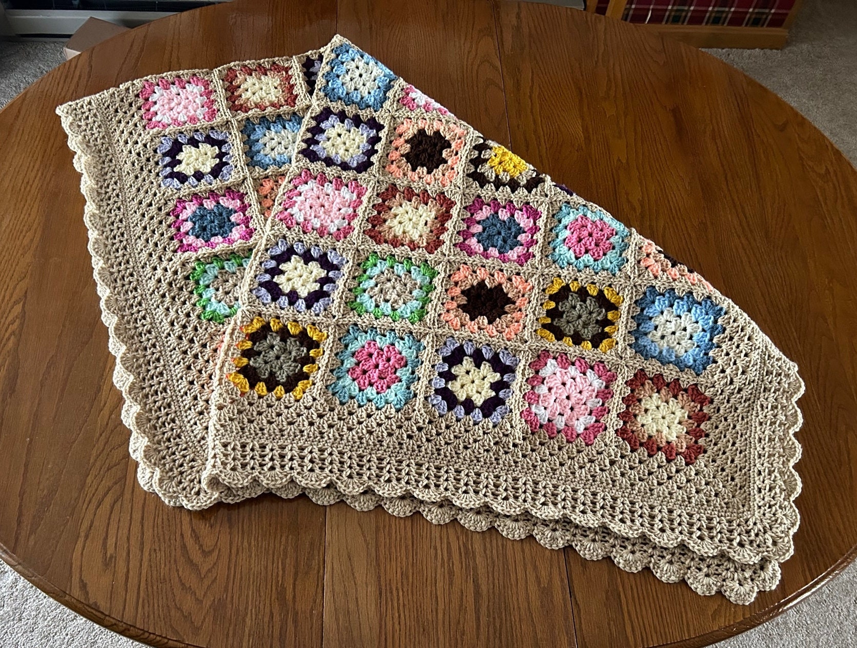 Multi Color Afghan, Bedding, Blankets, Throws, Handmade Handcrafted ...