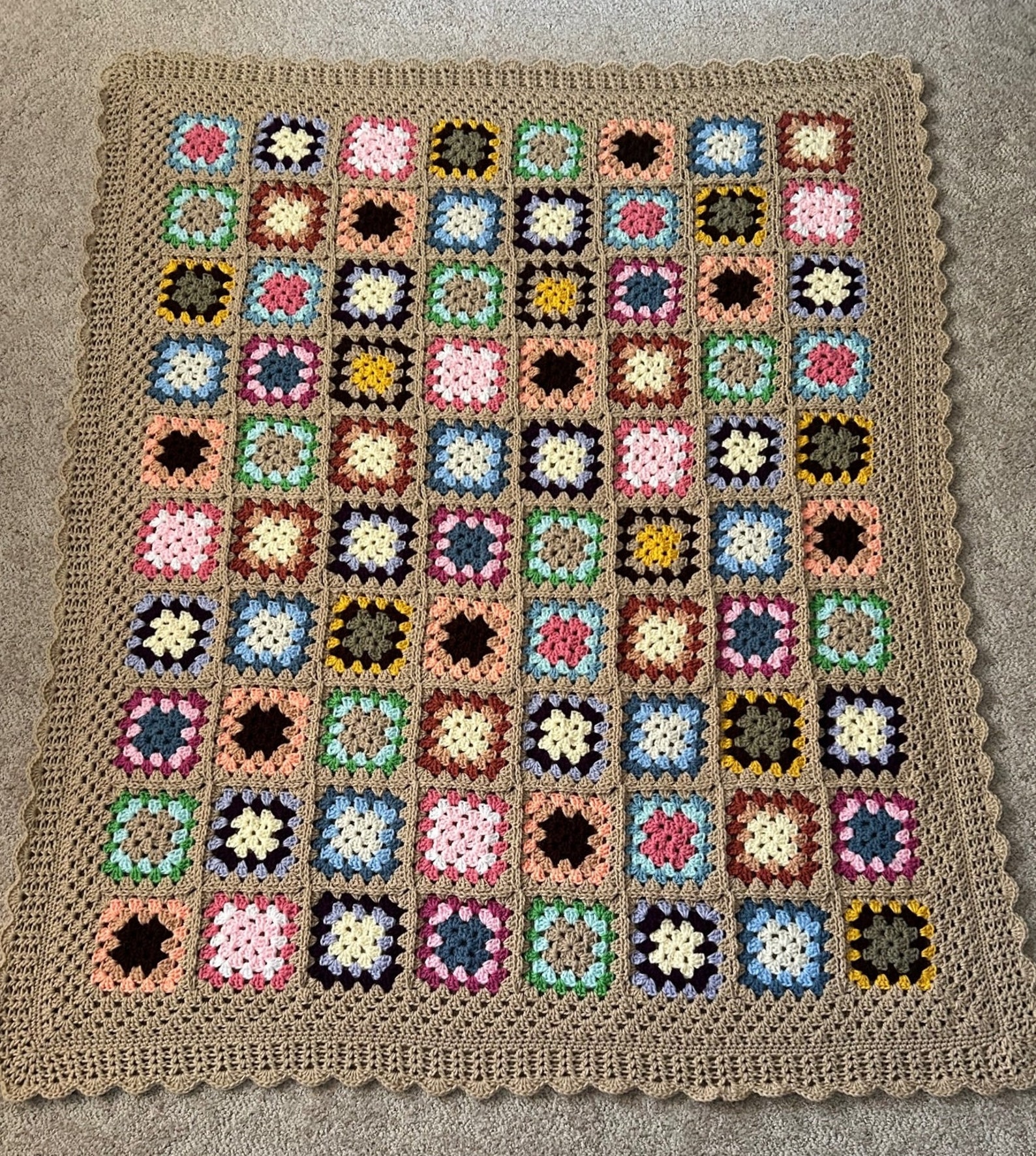 Multi Color Afghan, Bedding, Blankets, Throws, Handmade Handcrafted ...