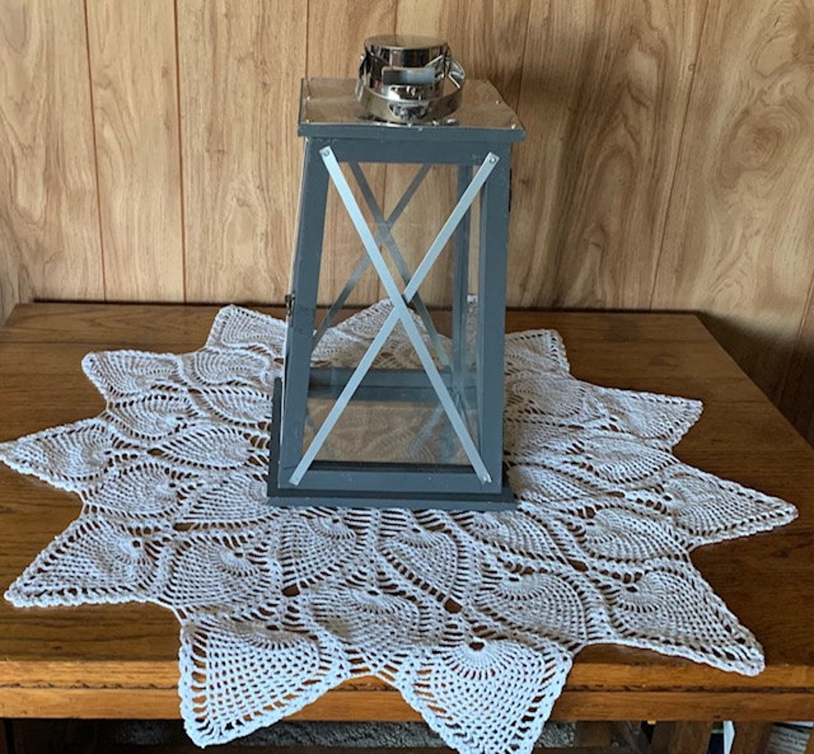 Large White Doily Pineapple Doily Linens Table Covers Lacy - Etsy