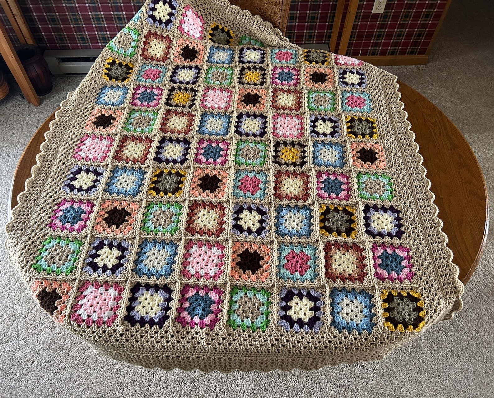 Multi Color Afghan, Bedding, Blankets, Throws, Handmade Handcrafted ...
