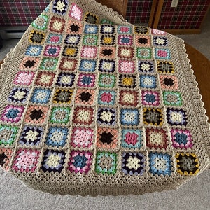 Multi Color Afghan, Bedding, Blankets, Throws, Handmade Handcrafted ...