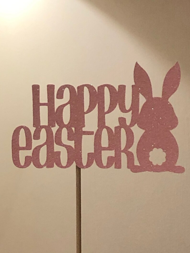 Happy Easter Sparkly Cake Topper - Etsy