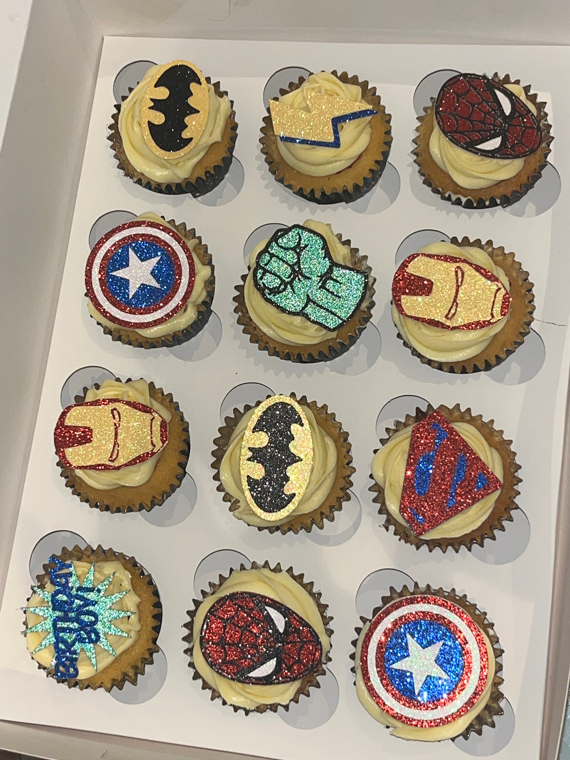 Superhero Luxury Glitter Cake Toppers - Etsy