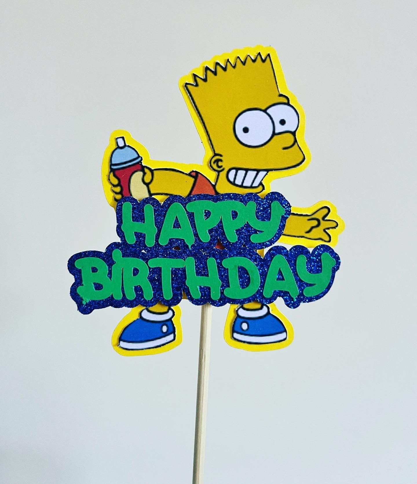 Bart Simpson Personalised Cake Topper - Etsy