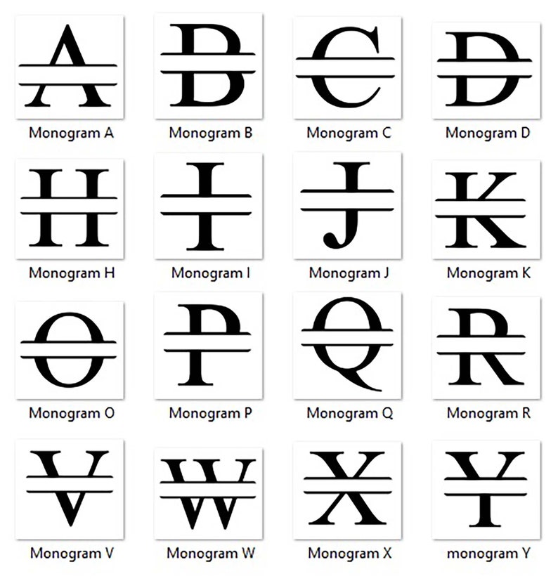 SVG Monogram Letters for Cricut or Silhouette - Etsy