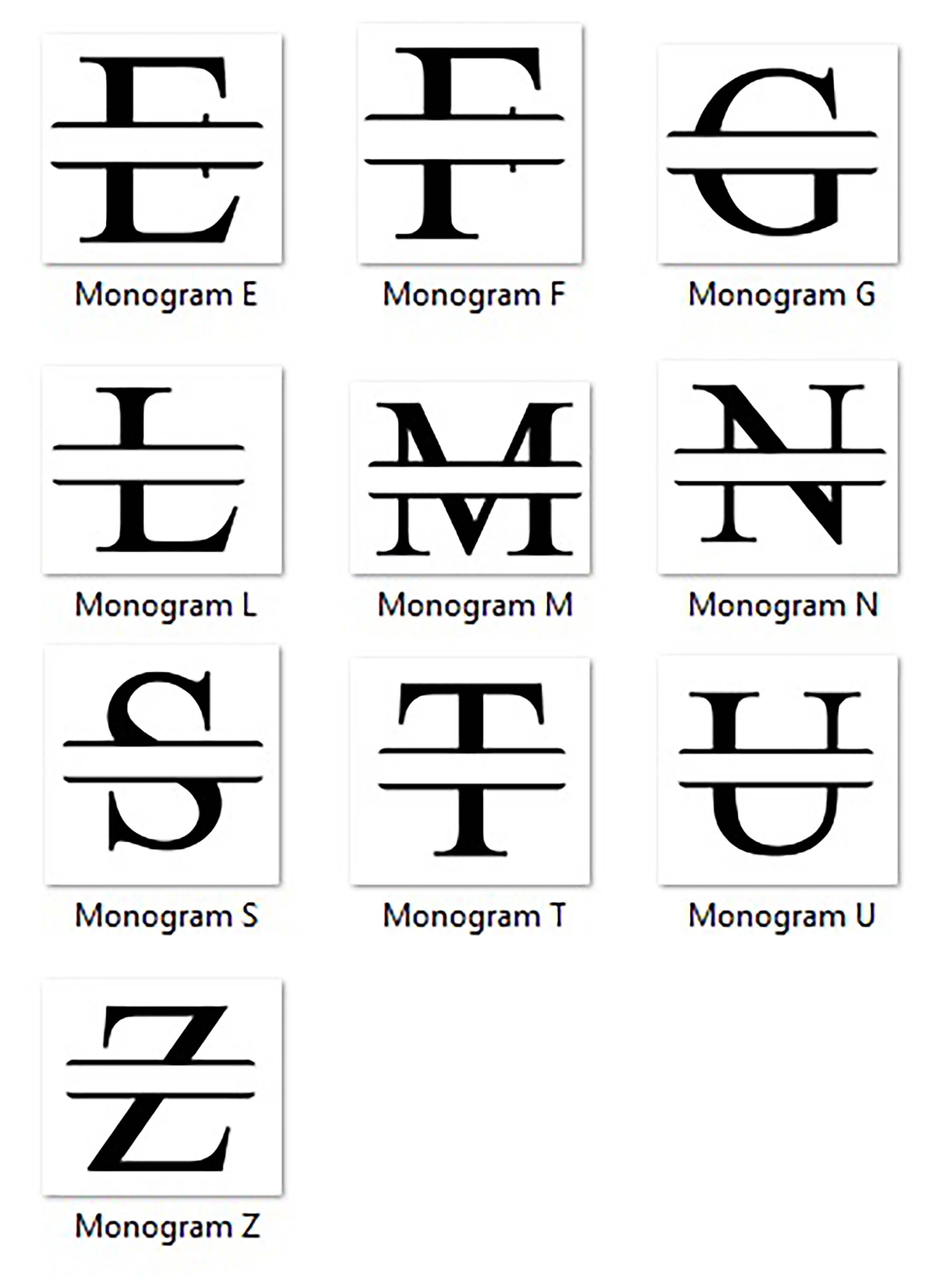 SVG Monogram Letters for Cricut or Silhouette - Etsy