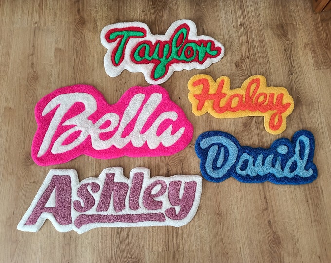 Custom Name Handmade Tufted Rug, Personalized Unique Gift for Best ...