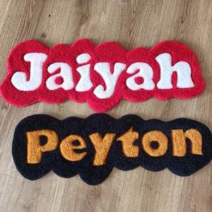 Custom Name Handmade Tufted Rug, Personalized Birthday Gift - Etsy