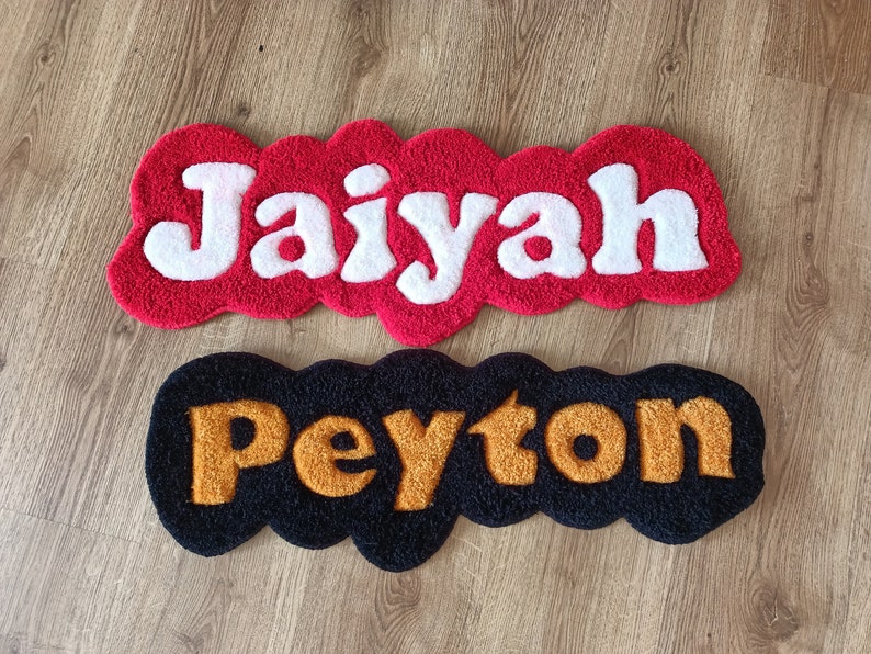 Custom Name Handmade Tufted Rug Personalized Unique Gift for - Etsy
