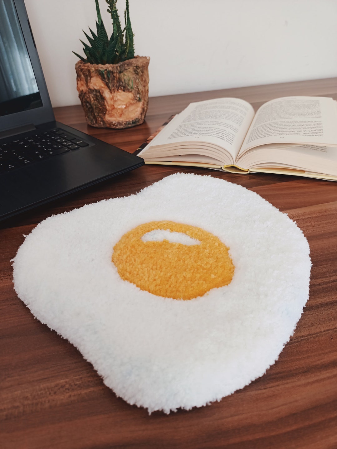 Fried Egg Handmade Tufted Rug, Table Wall Floor Decor - Etsy