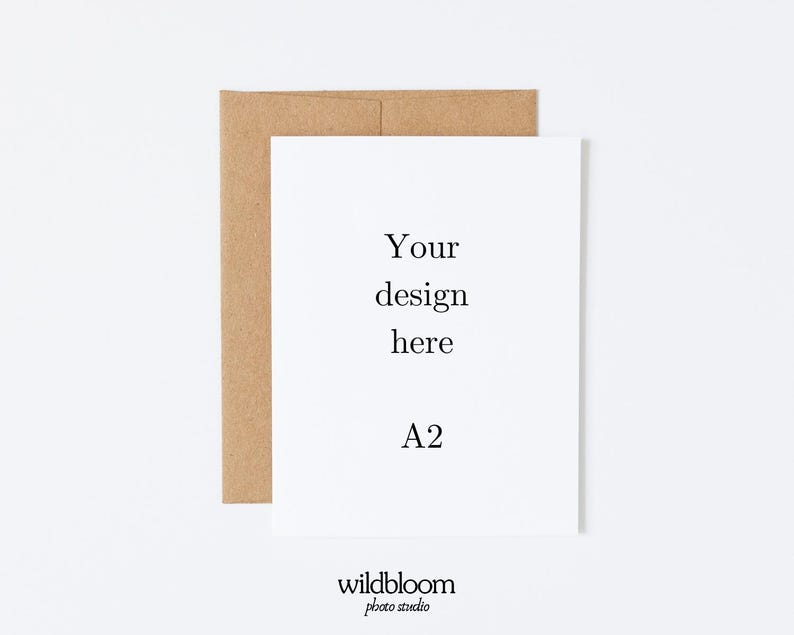 A2 Greeting Card Mockup: Minimalist Flat Lay (JPG) - Etsy