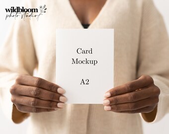 Hand Held A2 Card Mockup, Print Mockup, Card Mock Up, JPG - Etsy