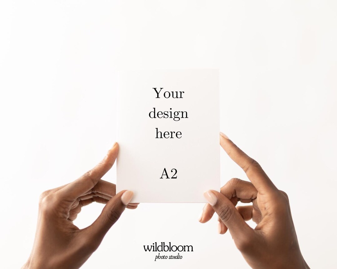 A2 Card Mockup: Handheld Print Display (JPG) - Etsy UK