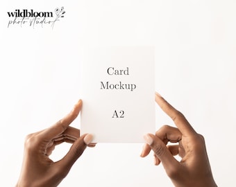 Hand Held A2 Card Mockup, Print Mockup, Card Mock Up, JPG - Etsy