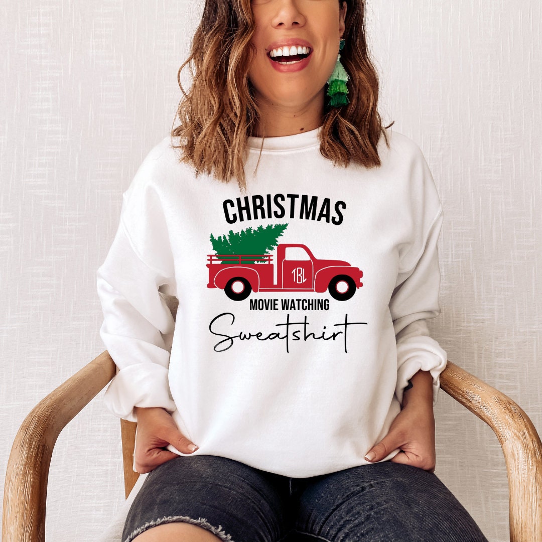 Christmas Movie Watching Sweatshirt/hallmark/truck/winter/christmas ...